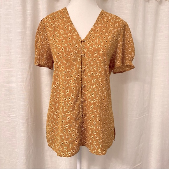 bohme | Tops | Bohme Yellow Floral Blouse | Poshmark